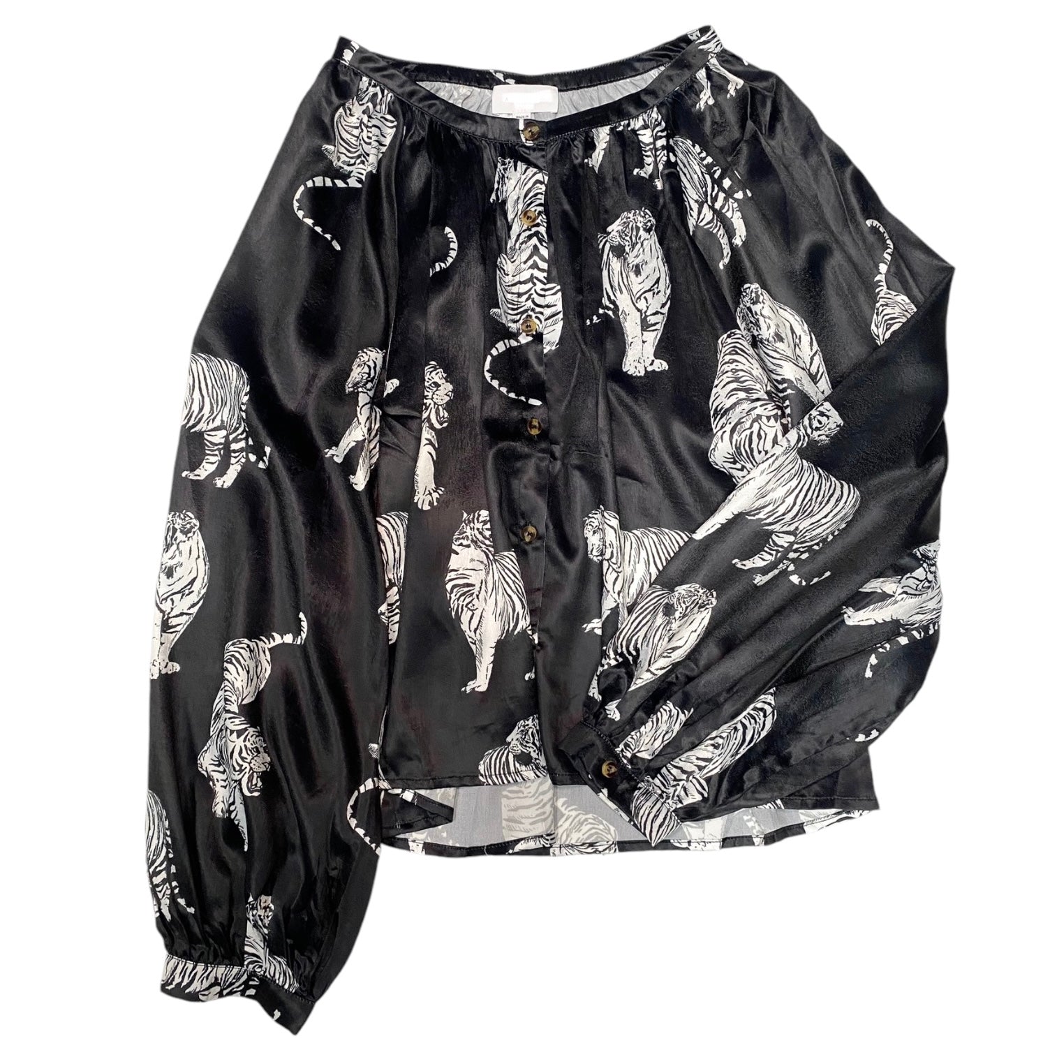 Camila Tiger Top Black – Head Over Heels Boutique