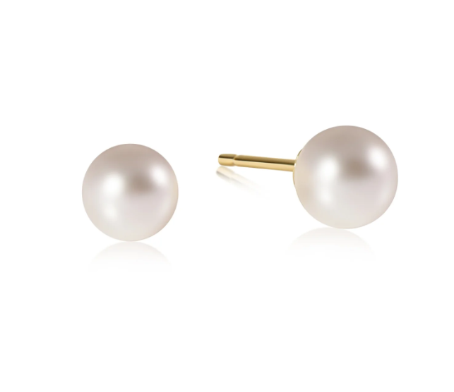 Classic 8mm Ball Stud - Pearl – Head Over Heels Boutique